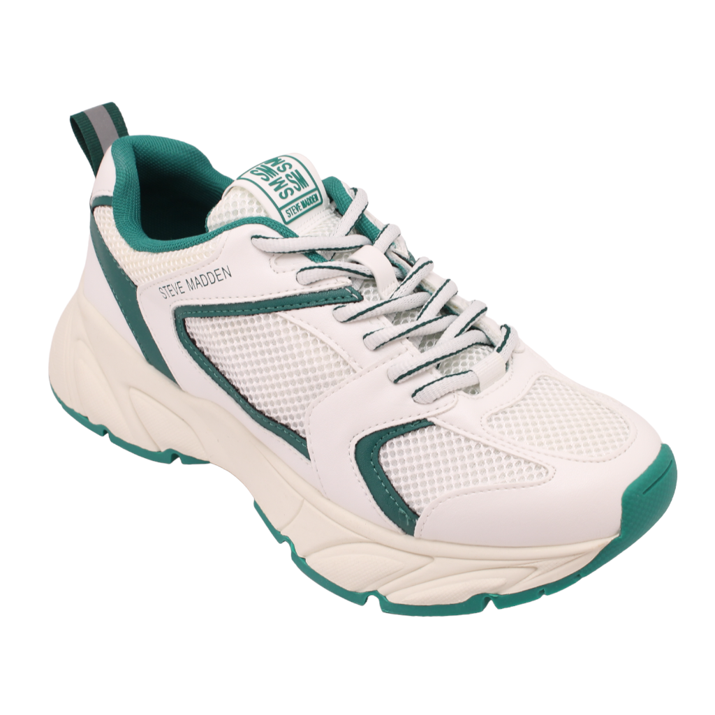 Steve Madden sneaker Standout - White/Emerald Standout-White-Emer Wit